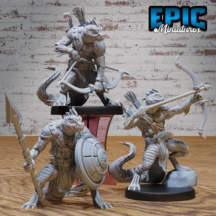 3D Printable Lizardfolk Army Pack / Serpent & Reptile Encounter / Dragon & Lizard Set / Pre ...